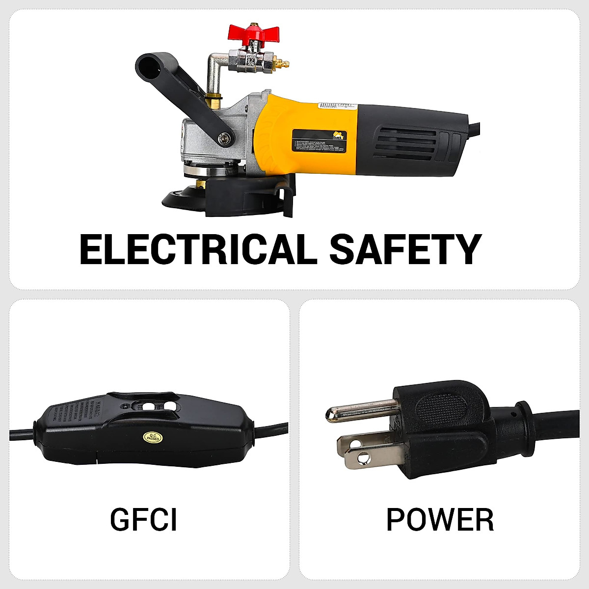 QuickT SPW702A Concrete Countertop Wet Polisher Variable Speed Grinder Sander Granite Stone Polisher Polishing Fabrication Tools Kit - 4" Diamond Polishing Pads for Concrete Granite Marble Tile Polish