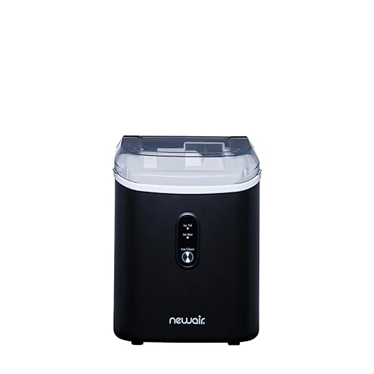 Newair Nugget Countertop Ice Maker Machine | 26 lbs. | Electric Sonic Ice Maker in Matte Black, Self-Cleaning Function, Refillable Water Tank, Perfect Canes Ice for Kitchens, Offices, Home Coffee Bars