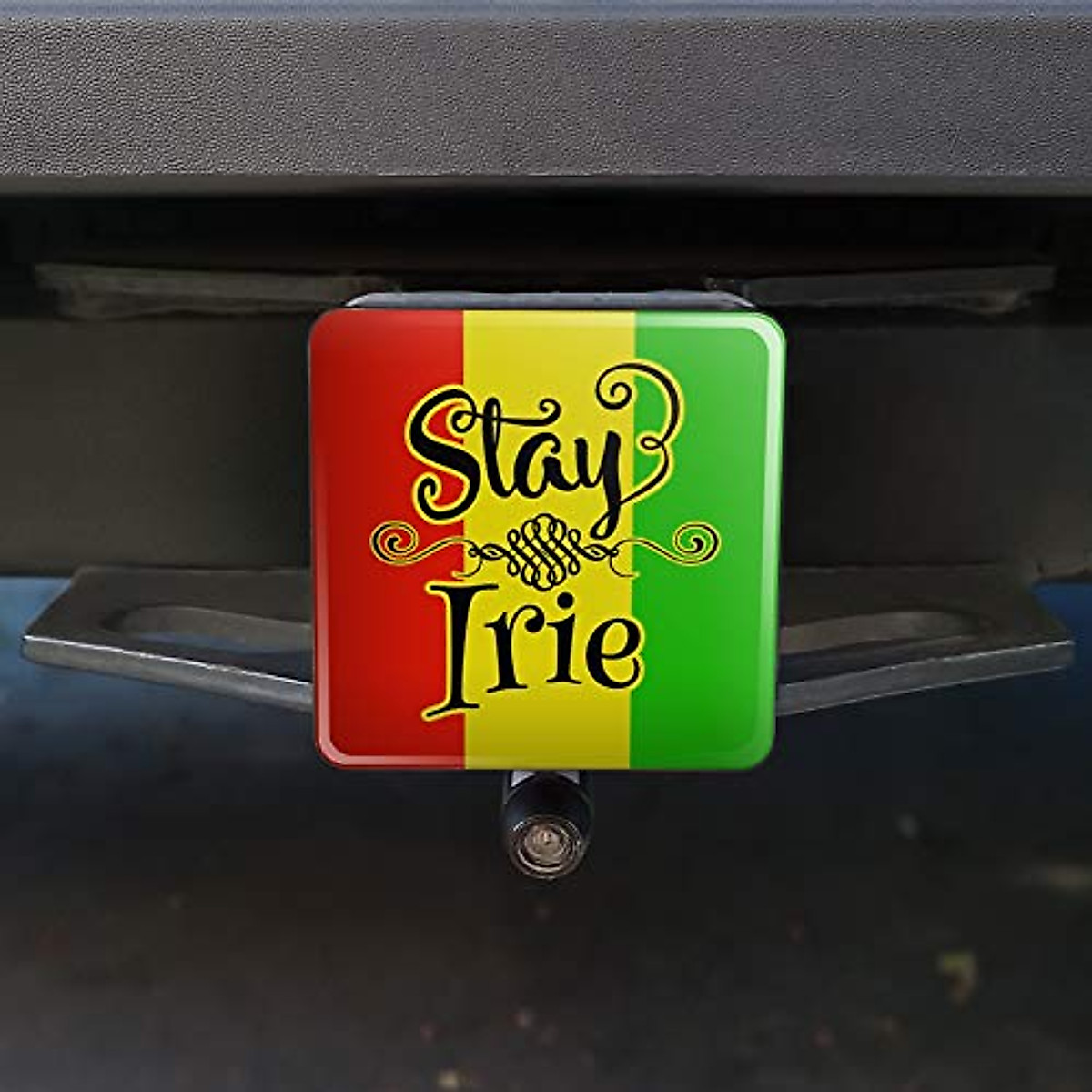Stay Irie Rastafarian Flag Tow Trailer Hitch Cover Plug Insert