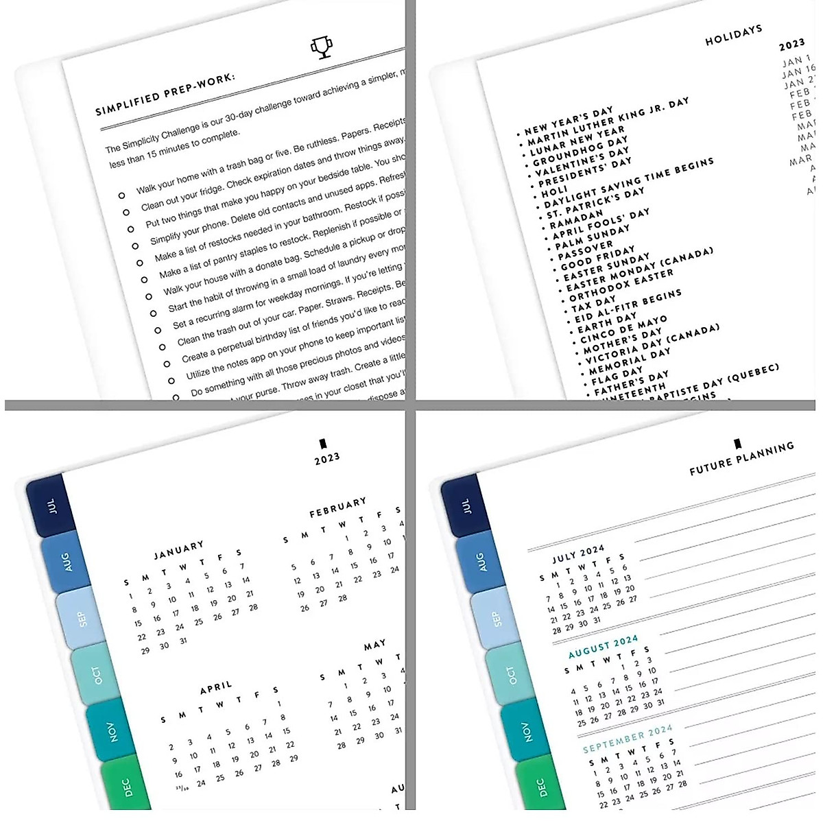 At-A-Glance Emily Ley Simplified Jul 2023 - Jun 2024 Planner 8.5"x5.375", Weekly/Monthly, Pineapple