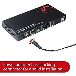 AV Access HDBaseT DisplayPort KVM Extender, Zero Latency, 4k@30Hz/1080P@120Hz DP 1.2 PoE Extender with 2 USB 2.0 Ports for Keyboard and Mouse, EDID, PoE Function, Over Single Cat5e/6/6a/7 Up to 330ft