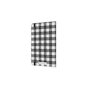 Moleskine Limited Collection Blend Textile Notebook, Hard Cover, Large (5" x 8.25") Ruled, Check, 240 Pages