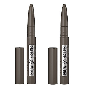 Pack of 2 Maybelline New York Brow Extensions Fiber Pomade Crayon Eyebrow Makeup, Black Brown # 262