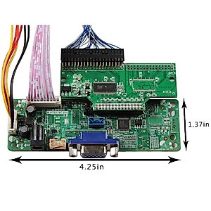 FanyiTek VGA LCD Controller Board for 10.4inch 640x480 AA104VB04 31pin 2CCFL Backlight CMOS TFT LCD Screen