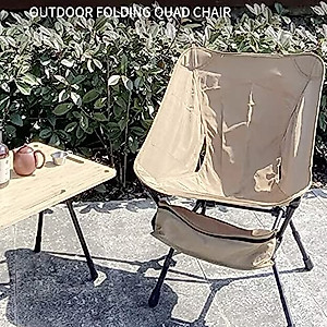 Ovyuzhen Portable Camping Chair, Folding Chair Supports 330lbs with Side Pockets Lightweight Heavy Duty for Outdoor Fishing Picnic Beach Hiking Backpacking Travel