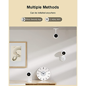 VENZ 2pcs Indoor Security Camera,1080P HD Plug-in WiFi Home Camera for Baby/Dog/Cat/Pet with Phone App,2 Way Audio,Motion Detection,Night Vision,Compatible with Alexa & Google