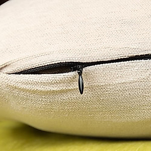 BEGOODTEX Pack of 1 Flame Retardant Decorative Chenille Throw Pillow Cushion Covers Soft for Sofa Bedroom Couch - Black, 23.6x23.6L Inches