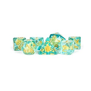 FanRoll 16mm Resin Poly DND Dice Set: Turtle Dice, Role Playing Game Dice for Dungeons and Dragons