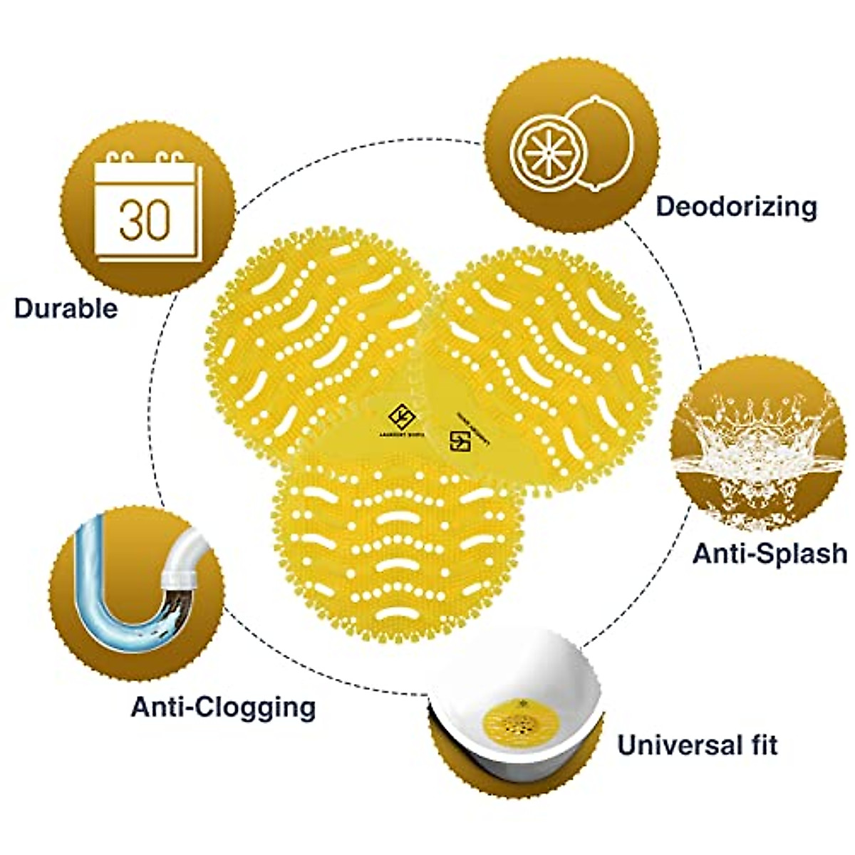 Urinal Screens Deodorizer (Yellow)