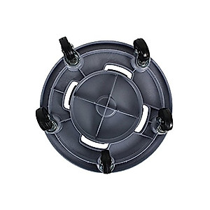 Janico 1040 Trash Can Dolly - Heavy Duty Bolted Casters, Round, Grey, Fits 20 32 44 55 Gallon Containers