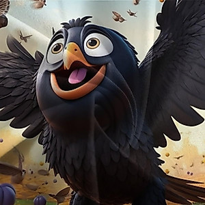 ESSAHI Raven 3D Printed Crow Bedding Set Comforter Covers Quilt Cover Duvet Cover with Pillowcases for Childrens and Adults Microfiber 3 Pieces with Zipper Closure Queen（228x228cm）