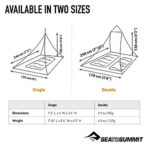 Sea to Summit Nano Pyramid Net Ultralight Shelter, Double