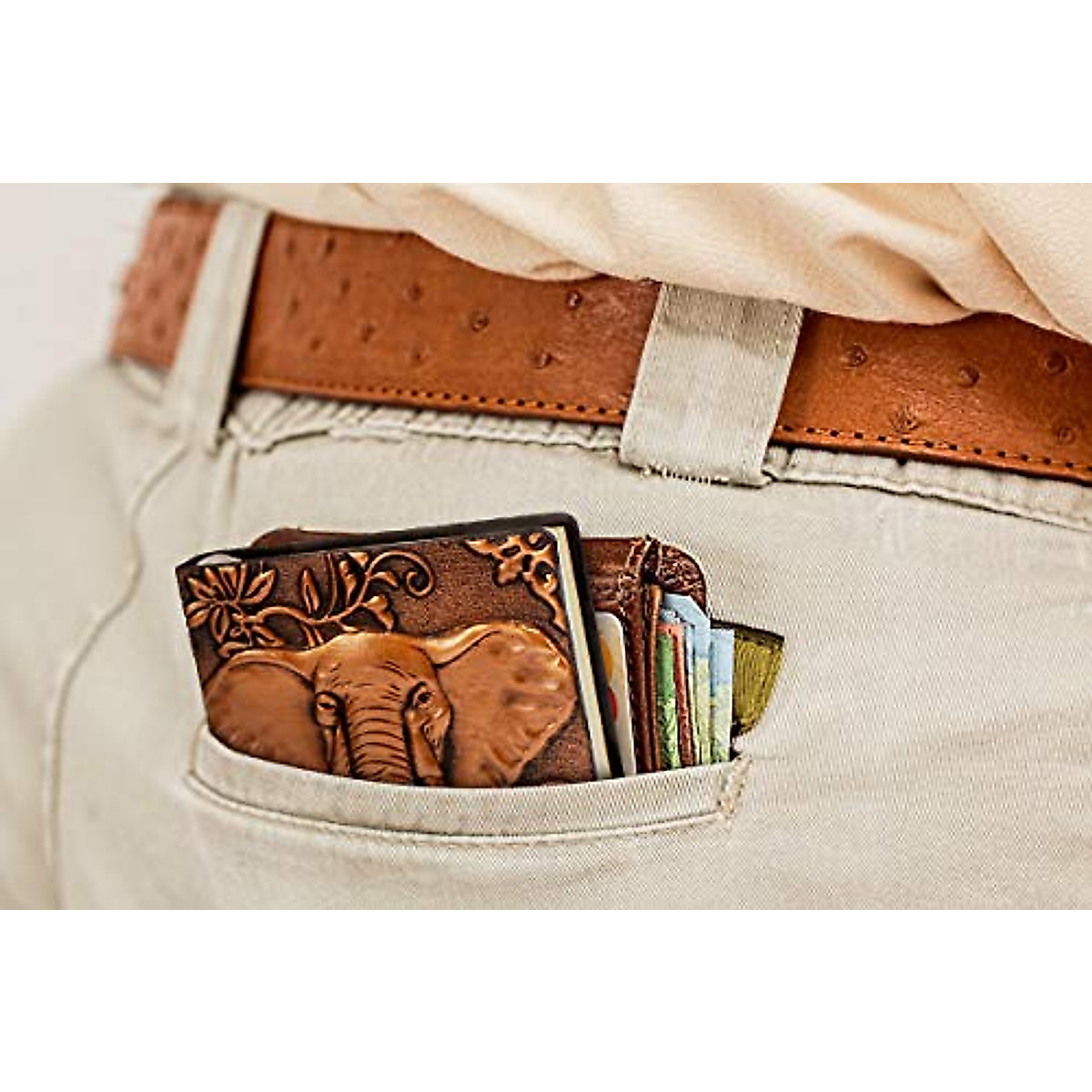 Leather Journal Writing Notebook - Antique Handmade Leather Daily Notepad Sketchbook, Elephant Gift For Men & Women, Travel Diary & Notebooks to Write in (Red, A6)