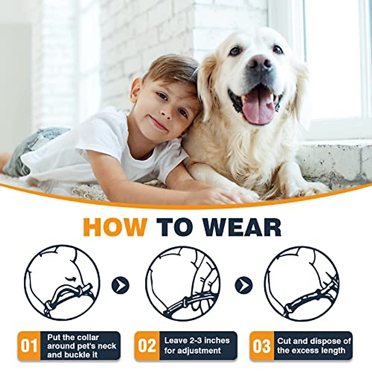 3 Packs Calming Collar for Dogs, Anxiety Relief Pheromone Calming Collars Up to 60 Days Efficient Relieve Stress&Relax for Small Medium Large Dog Comfortable Collar Breakaway Design Gray 25 Inches