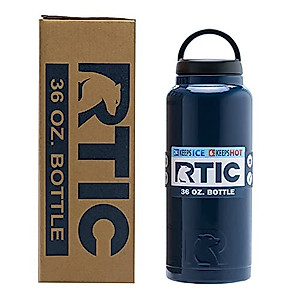 RTIC Double Wall Vacuum Insulated Bottle, 36 oz, Navy