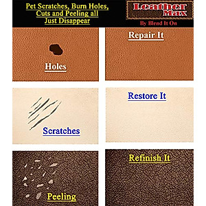Leather Repair Kit/Leather Color Kit/Cleaner/Color Restorer/Sponge Applicator (Leather Repair) (Vinyl Repair) (Leather Dye) (Mahogany)