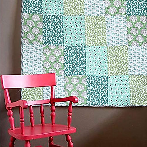 Quilted Decorative Patchwork Throw Blanket Multi Color Super Soft 100% Cotton Warm Indian Vintage Quilt for Sofa and Couch 50 x 60 Inches