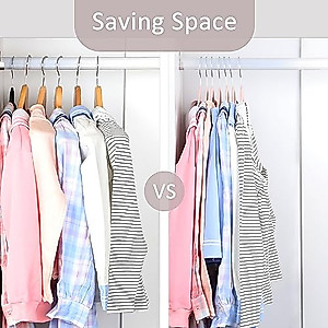 ManGotree 13.8 Inch Premium Kids Velvet Hangers, Ultra-Thin Children's Clothes Hangers with 360° Swivel Hook, Non-Slip Felt Hangers for Youth, Sturdy & Durable (32 Pack, Pink)