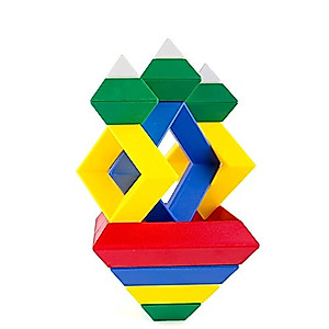 Agirlgle Building Blocks Stacking Toys for Kids Stacker Toy 3D Puzzle Stem Toys Pyramid Speed Cube， Creative Educational Toys for Kids Preschool Learning Toys Stacking Block