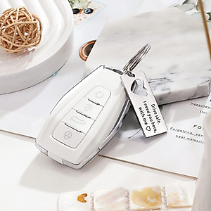 Tarsus Drive Safe Keychain Boyfriend Gifts from Girlfriend Wife Matching Keychain Heart Bracelet Set Gifts for Couples Him Husband Men Fathers Day Valentines Day