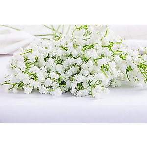 LOVENIMEN Artificial Gypsophila, Baby Breath Plastic Plants Fake Flowers Wedding Bridal Bouquet Party Indoor Outdoor DIY Home Garden Verandah Corridor Table Arrangements Decoration - 4 pcs
