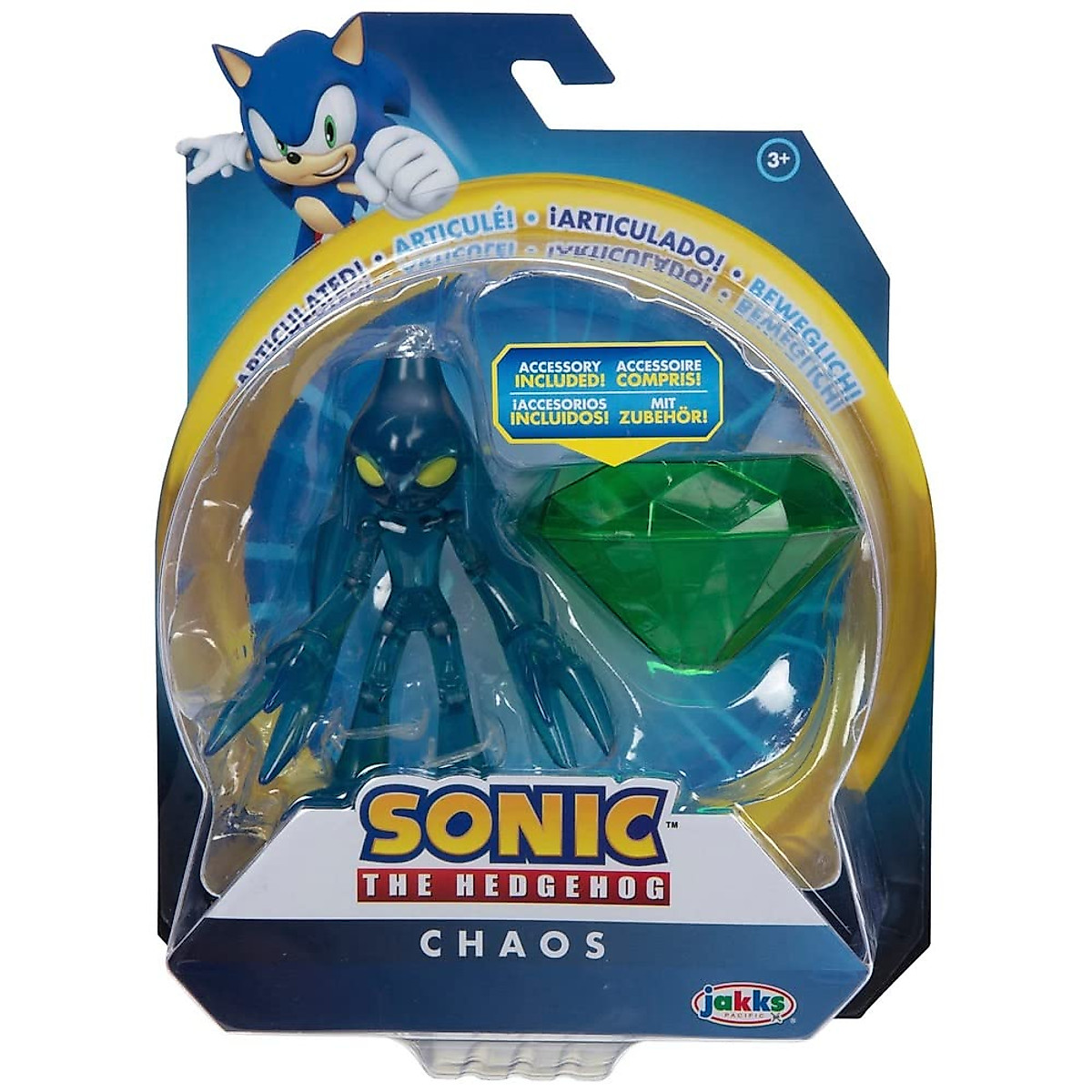 Sonic The Hedgehog 4-inch Chaos Action Figure with Master Emerald