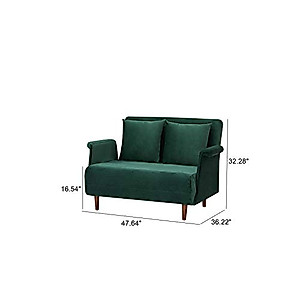 GIA Furniture Home Series Convertible Loveseat, Green