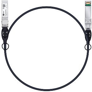SFP Cable, 10G SFP+ DAC, 1M(3.3-ft), 10GBASE-CU Passive Direct Attach Copper Twinax Cable for Intel XDACBL1M, Ubiquiti, Netgear, D-Link, QNAP, Mikrotik, Supermicro,Zyxel,Linksys, Open Switch Devices