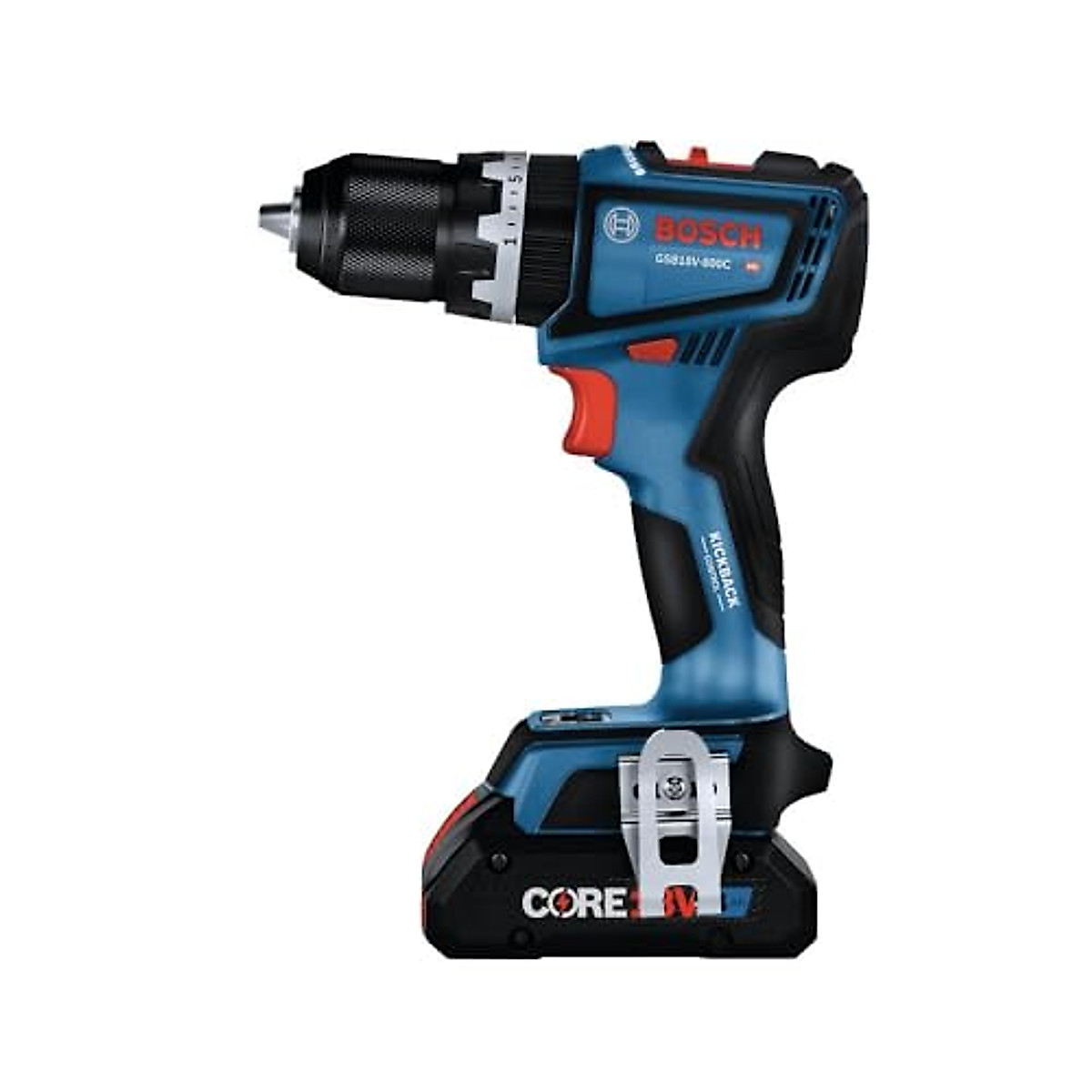 BOSCH GSB18V-800CB14 1/2 In. Brushless Connected-Ready Hammer Drill/Driver Kit with (1) CORE18V® 4 Ah Advanced Power Battery