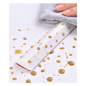 Collapsible Shower Threshold Water Dam Shower Barrier,Shower Door Dam Water Stopper Silicone Wet Room Bathroom (39Inch)