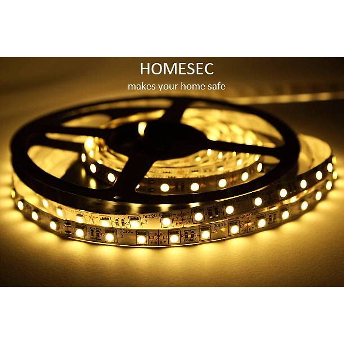 HOMESEC makes your home safe Led Strip Led Light 5050 (30leds/3.28feet, roll Length 39,37ft,12meters)