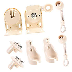 Garneck 5 Sets Headrail Accessories Bungee Replacements Shower Windproof Outdoor Cap Blinds Curtain Exterior Crank Holder Bracket Down Ring Over for Indoor Bed with Cord Tie Shutter