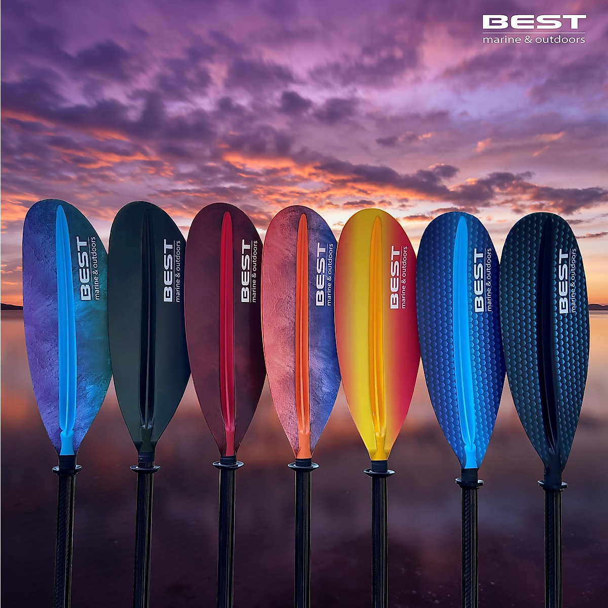 Best Marine and Outdoors Kayak Paddle, Carbon Fiber Shaft & Fiberglass Reinforced Polypropylene Blades, 220cm, 234cm, 250cm, Lightweight Kayak Paddles for Adults, Kayak Oar & Accessories