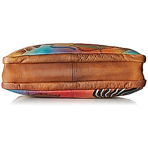 Anna by Anuschka womens Satchel Handbag Genuine Leather, Rose Safari, No Size US