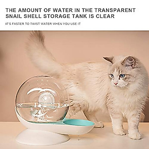 CLICIC Cat Dog Water Dispenser Automatic Water Drinking Fountain for Small or Medium Size Dogs Cats Easy to Clean Snail Shape 2.8L Pink