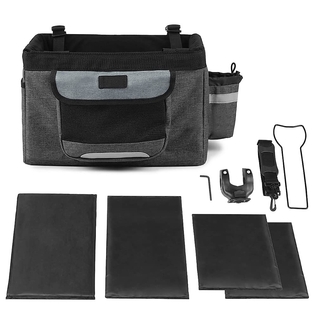 Lixada Foldable Front Bicycle Basket Removable Bicycle Pet Basket Pet Dog Cat Rabbit Carrier Camping Tote Bag