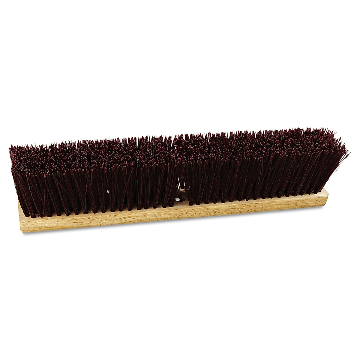 Boardwalk BWK20318 3 in. Heavy-Duty Polypropylene Bristles 18 in. Brush Floor Brush Head - Maroon
