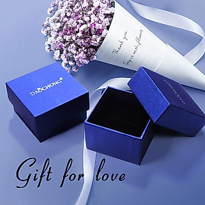 DAOCHONG S925 Sterling Silver Engraved True Love Waits Celtic Love Knot Ring for Women Girlfriend Wife Wedding Engagement Ring Size 7