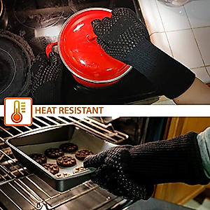 Digital Instant Read Meat Thermometer, Stainless Steel oven thermometer. Non Stick Candy Thermometer. Food Thermometer for Kitchen Cooking, Outdoor BBQ Grilling! Includes 1472°F Heat Resistant Gloves!