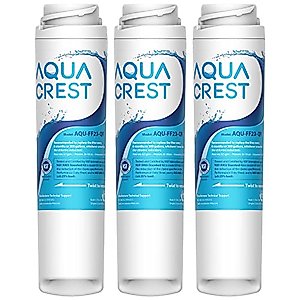 AQUACREST GXRLQR Undersink Inline Water Filter, NSF 42 Certified, Reduces Chlorine, Taste&Odor, Replacement for GE SmartWater Twist and Lock in-Line GXRLQR Water Filter (Pack of 3)
