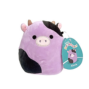 Squishmallows Set of 3 Mini 5" Alexis Cow Kervena Mushroom Aksel AXO Mini Plush Doll