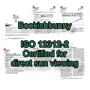 Bookishbunny 5 Pairs Solar Eclipse Viewers Paper Glasses Sun Viewing ISO Certified 5pk