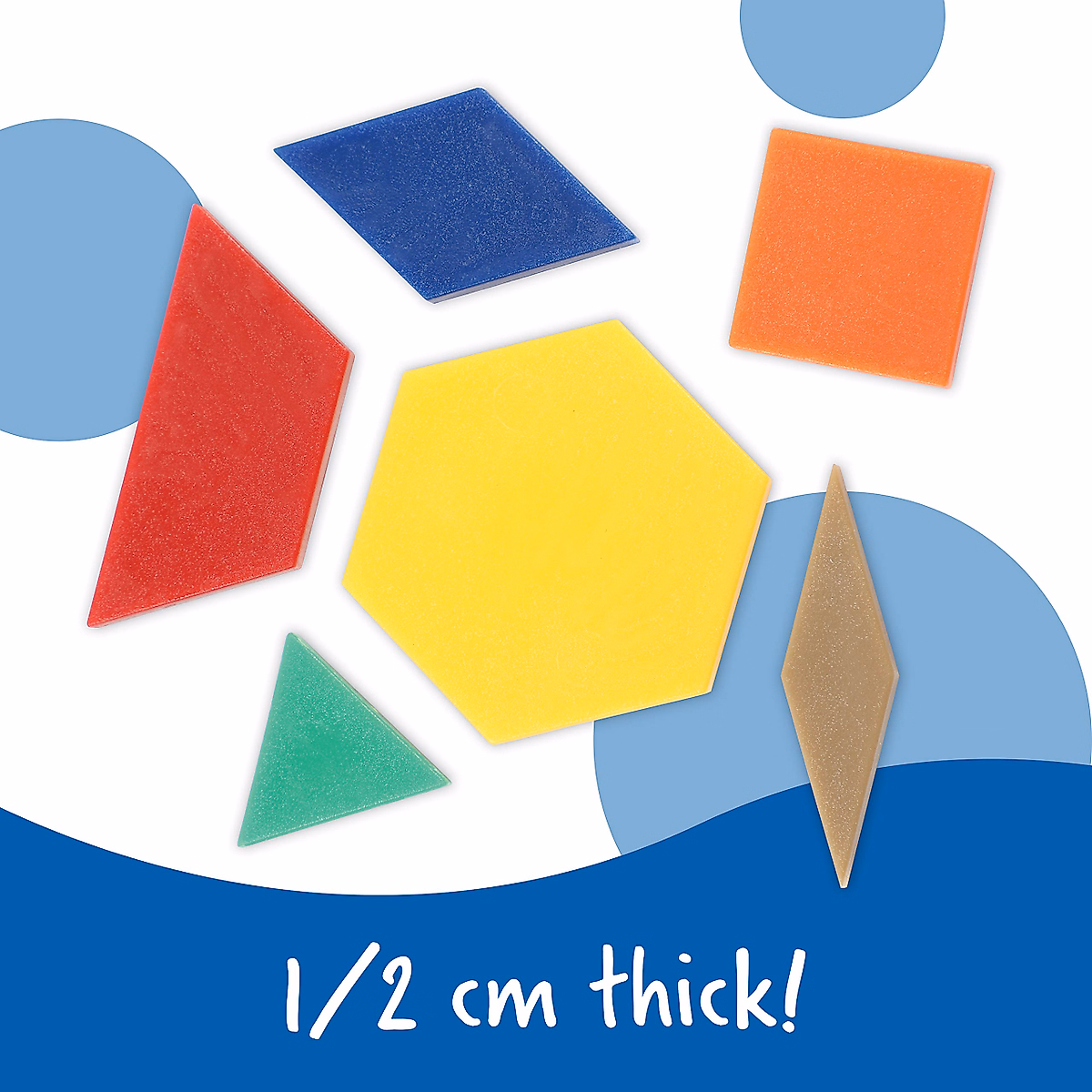 Learning Resources Plastic Pattern Blocks - Set of 250, Ages 3+, Shape ...