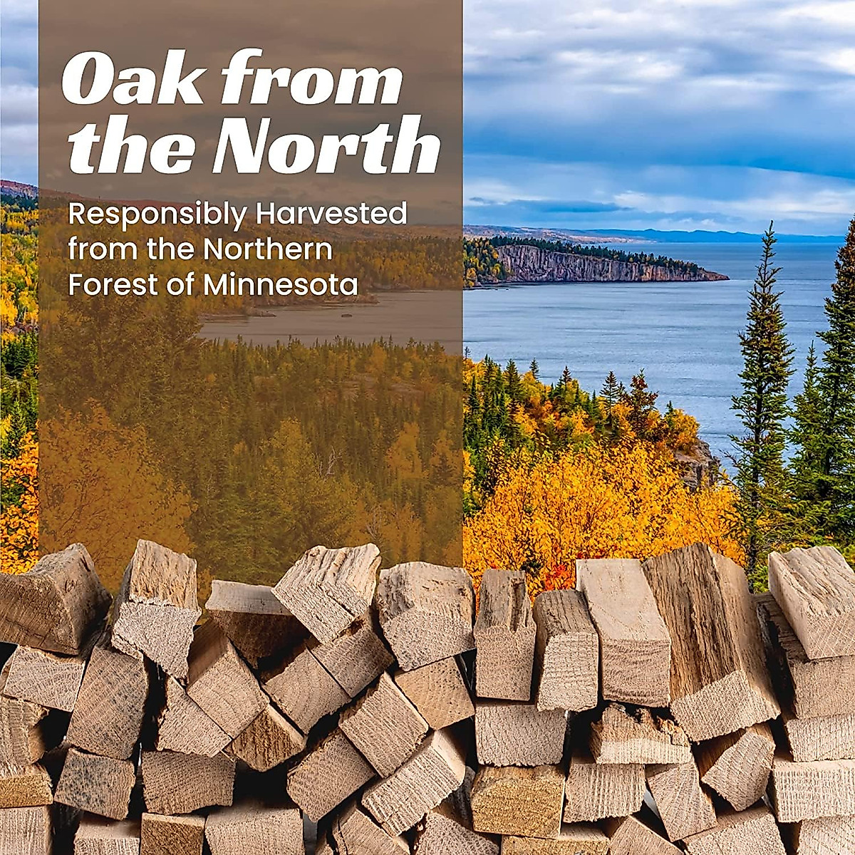 Superior Trading Co. Oak Mini Fire Stick w/Fire Starter Pods for BBQ Grill, Pizza Oven, Wood Stove — USDA Certified Kiln Dried Wood 6" Pieces in Carton Box, BBQ Accessories, 30 Lbs