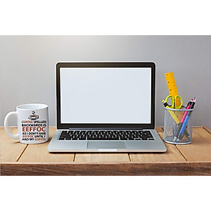 Eeffoc Is Coffee Spelled Backwards, As I Dont Give Eeffoc Until I Had My Coffee - Funny Coffee Mug - 11OZ Coffee Mug - Mugs For Women, Boss, Friend, Employee, or Spouse - Perfect Birthday Idea