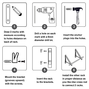 JYL HOME Wall Mounted Clothes Rack Retractable Hanger Space Saving Heavy Duty Wardrobe Hooks for Bathroom Balcony Aluminum, Black, 1-Pack