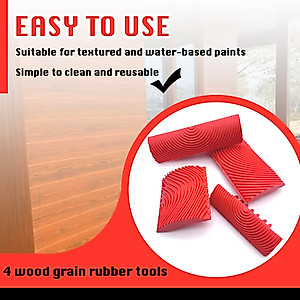 LUTQ Wood Grain Tool Kit - Natural Woodgrain Maker for Decorative Painting Premium Wood Graining Tool Set Enhance Your DIY Projects with Wood Grain Patterns