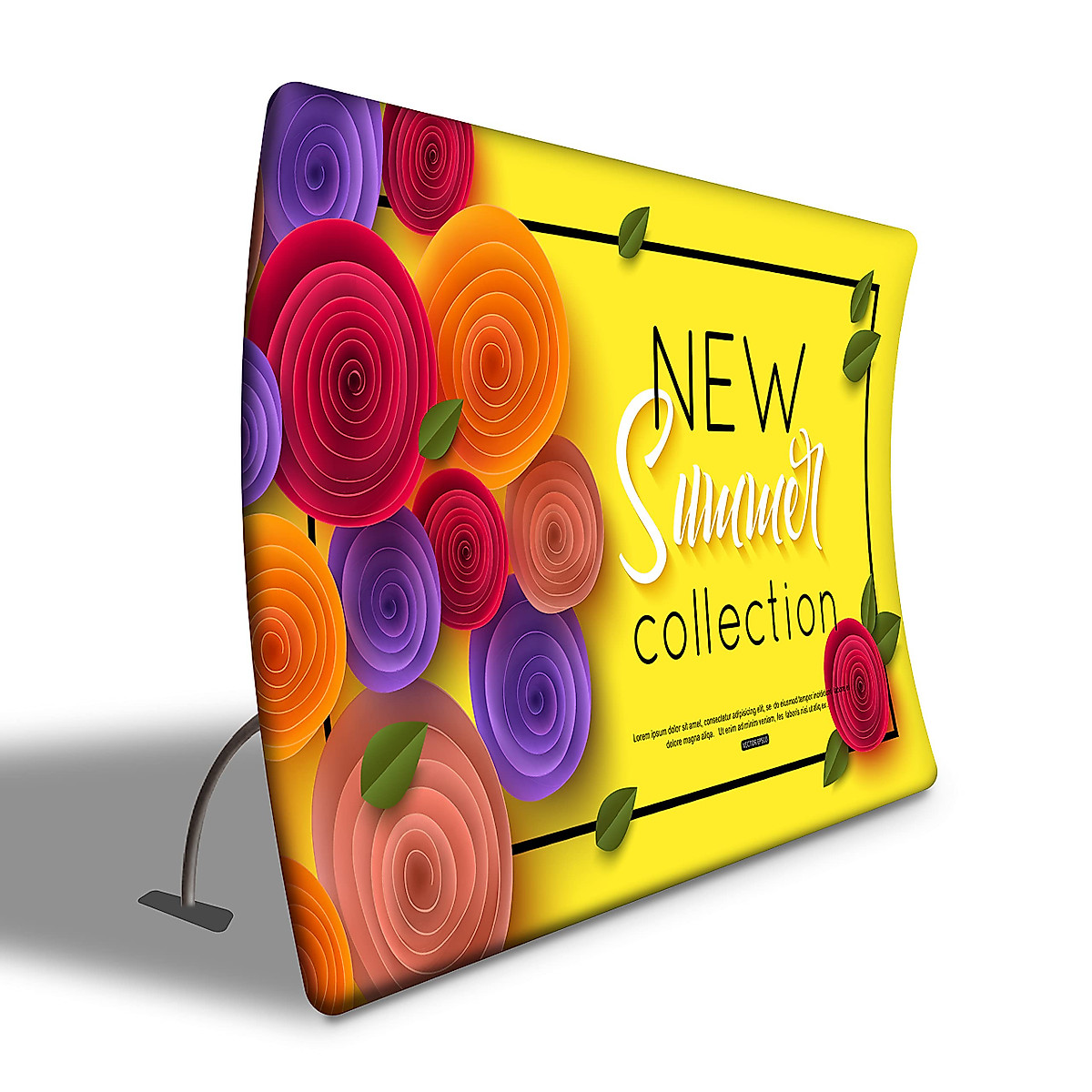 BANNER BUZZ MAKE IT VISIBLE U Shaped Pillow Case Backdrop Tension Fabric Media Wall - Print with Hardware (20' x 7.5', Double Sided)