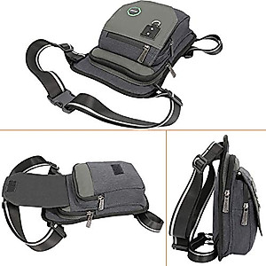 Thigh Bag, Larswon Leg Pouch Bag Thigh Pack Bag Tactical Waist Bag Motorcycle Bag (Dark Gray)