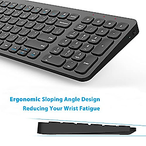 LeadsaiL Wireless Keyboard and Mouse Combo, Wireless USB Mouse and Computer Keyboard Set, Compact and Silent for Windows Laptop, Desktop, PC